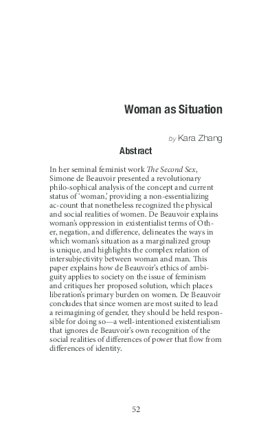 (PDF) Woman as Situation