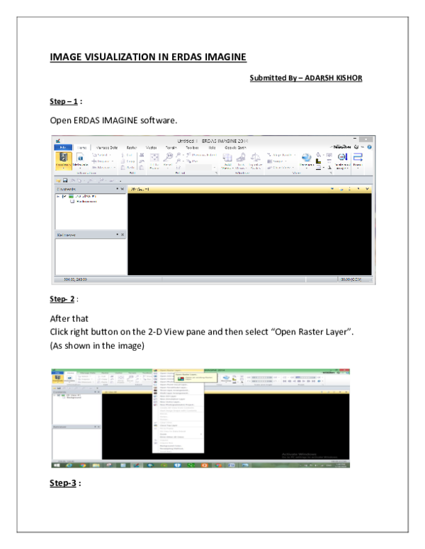 (DOC) (Image Visualization in ERDAS IMAGINE)