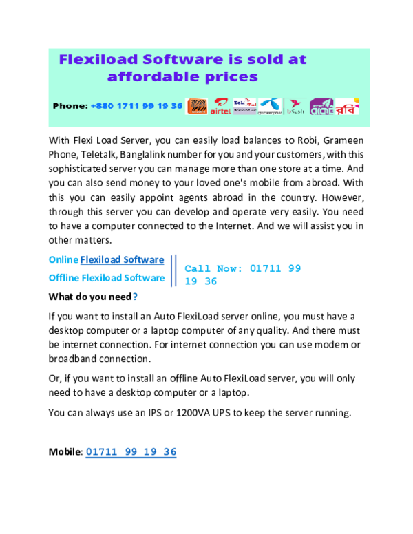 (DOC) Flexiload Software | M Z Rahman - Academia.edu