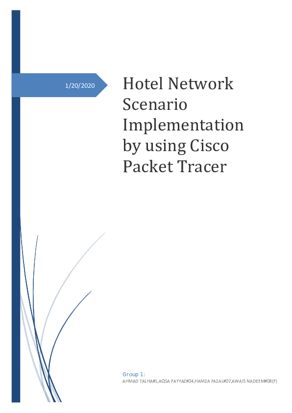 Doc Hotel Network Scenario Implementation By Using Packet Tracer