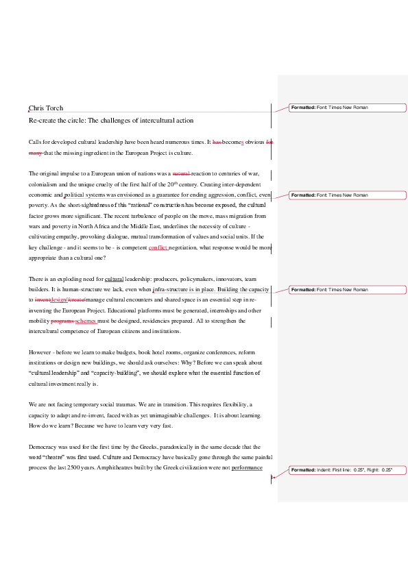 (DOC) Re-create the circle: The challenges of intercultural action ...