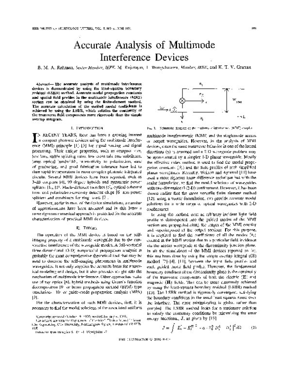 (PDF) Accurate analysis of multimode interference devices