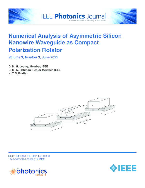 (PDF) Numerical analysis of asymmetric silicon nanowire waveguide as compact polarization rotator