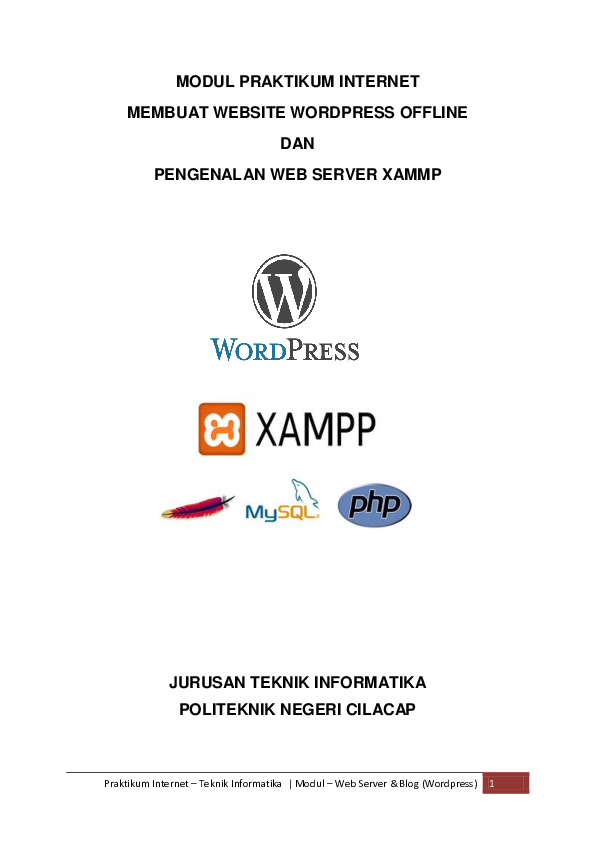 (PDF) Modul Pengenalan Web Server Xammp & Installasi Wordpress Offline