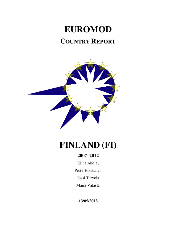 (PDF) EUROMOD Country Report - Finland 2007-2012