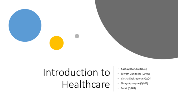 (PPT) Introduction to Healthcare