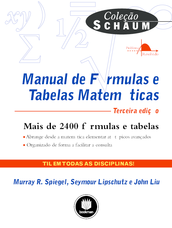 (PDF) Manual de Fórmulas e Tabelas Matemáticas Terceira edição