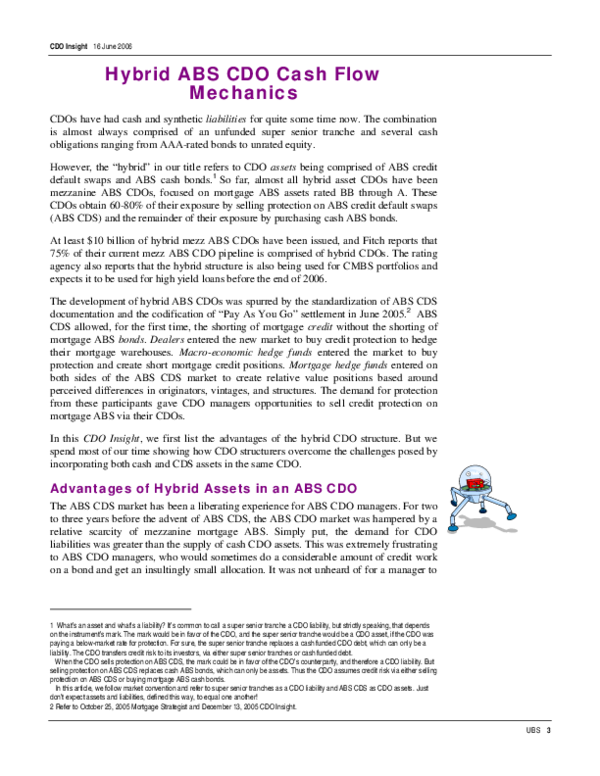 (PDF) Hybrid ABS CDO Primer | Douglas J Lucas - Academia.edu