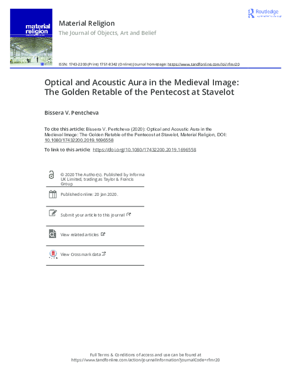 (PDF) "Optical and Acoustic Aura in the Medieval Image: The Golden ...