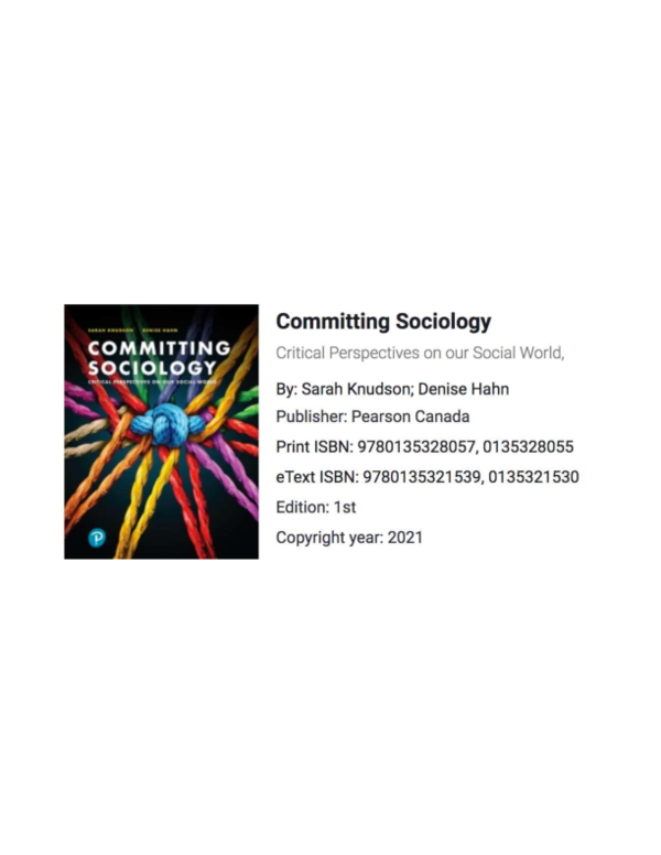 (PDF) Committing Sociology: Critical Reflections on our Social World