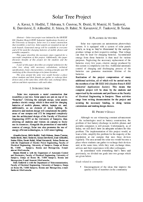 (PDF) Solar Tree Project