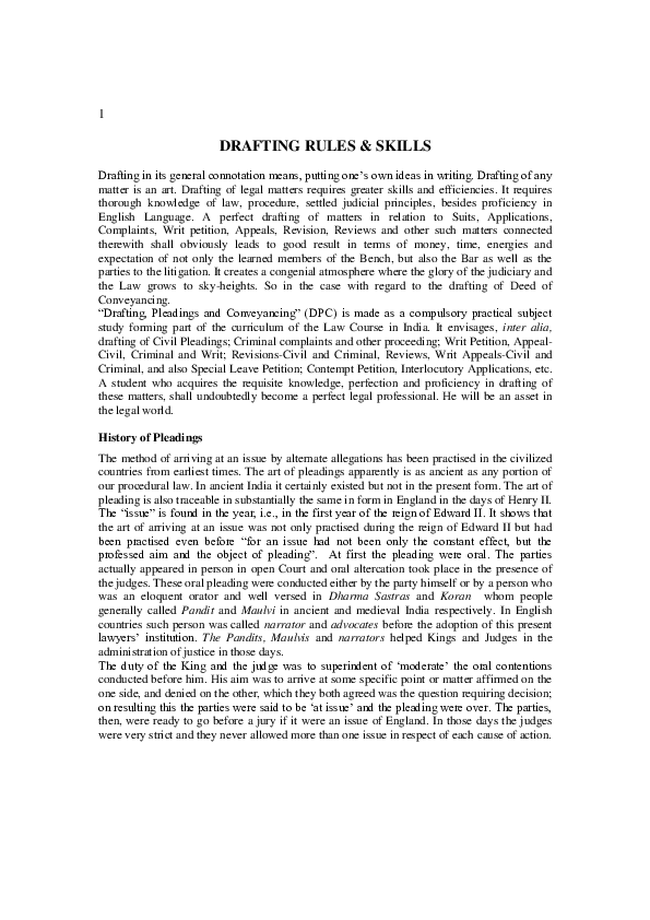 (PDF) DRAFTING RULES & SKILLS