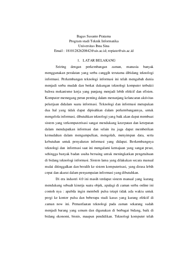 (PDF) 1810128262084 - BAGUS SUSANTO PRATAMA sistem informasi bioskop