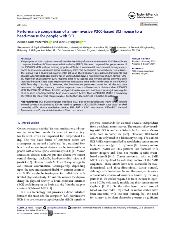 (PDF) Performance comparison of a non-invasive P300-based BCI mouse to ...