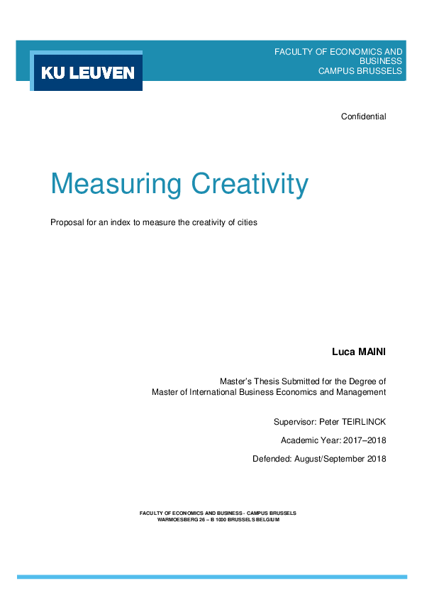 (PDF) Measuring Creativity