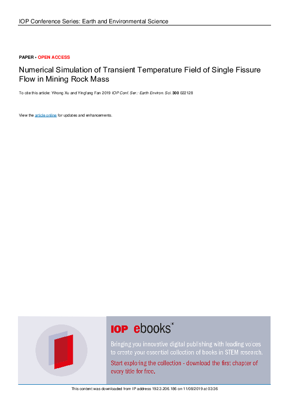Pdf Numerical Simulation Of Transient Temperature And Residual