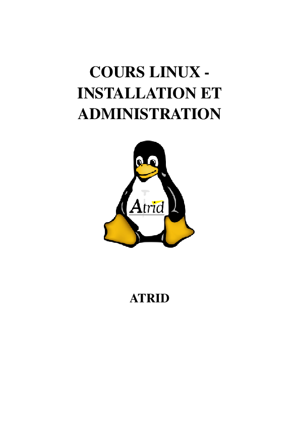(PDF) COURS LINUX - INSTALLATION ET ADMINISTRATION ATRID