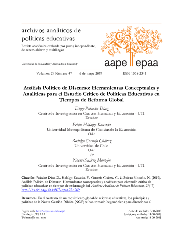 (PDF) Análisis Político de Discurso: Herramientas Conceptuales y ...