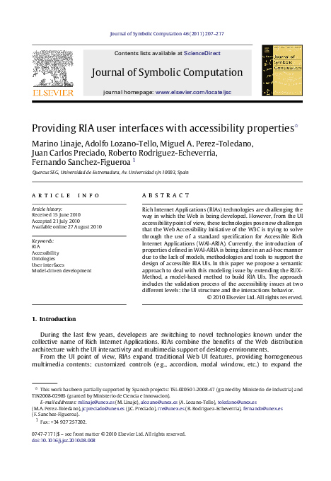 (PDF) Providing RIA user interfaces with accessibility properties
