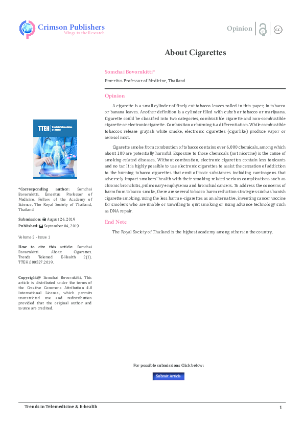 (PDF) About Cigarettes