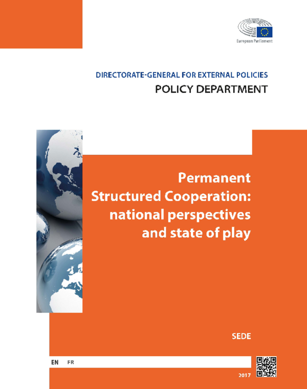 (PDF) Permanent Structured Cooperation: national perspectives and state ...