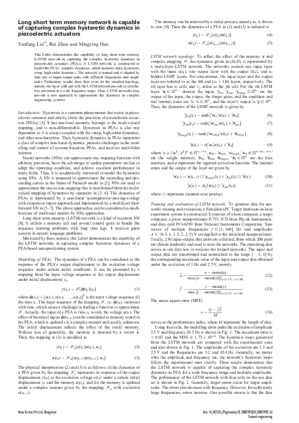 (PDF) Long short term memory network is capable of capturing complex hysteretic dynamics in ...