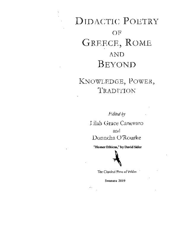 (PDF) "Homer Ethicus," by David Sider