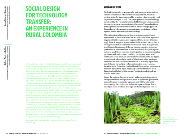 (PDF) Social Design for Technology Transfer: An Experience in Rural ...