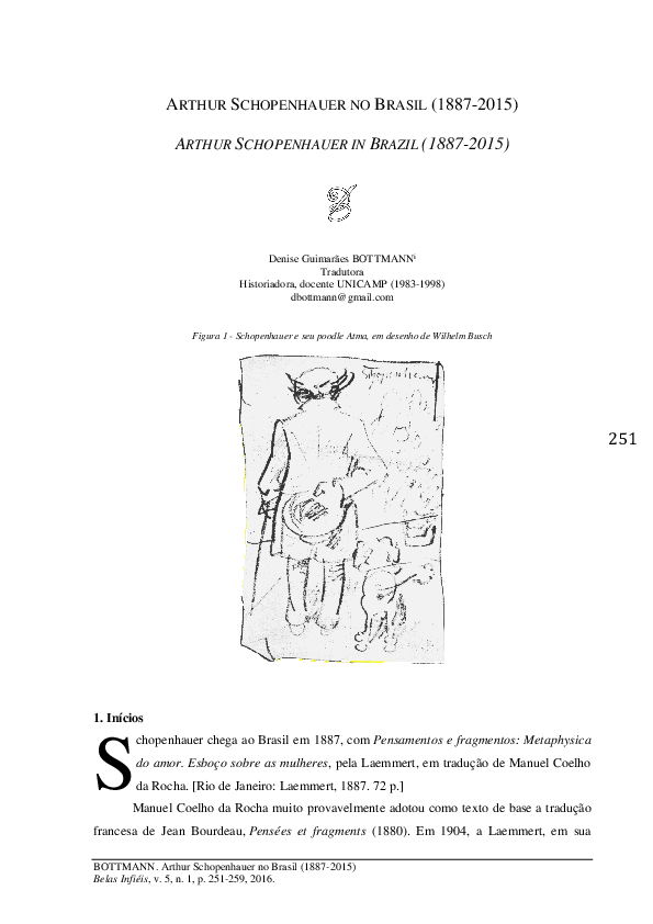 (PDF) Figura 1 -Schopenhauer e seu poodle Atma, em desenho de Wilhelm Busch