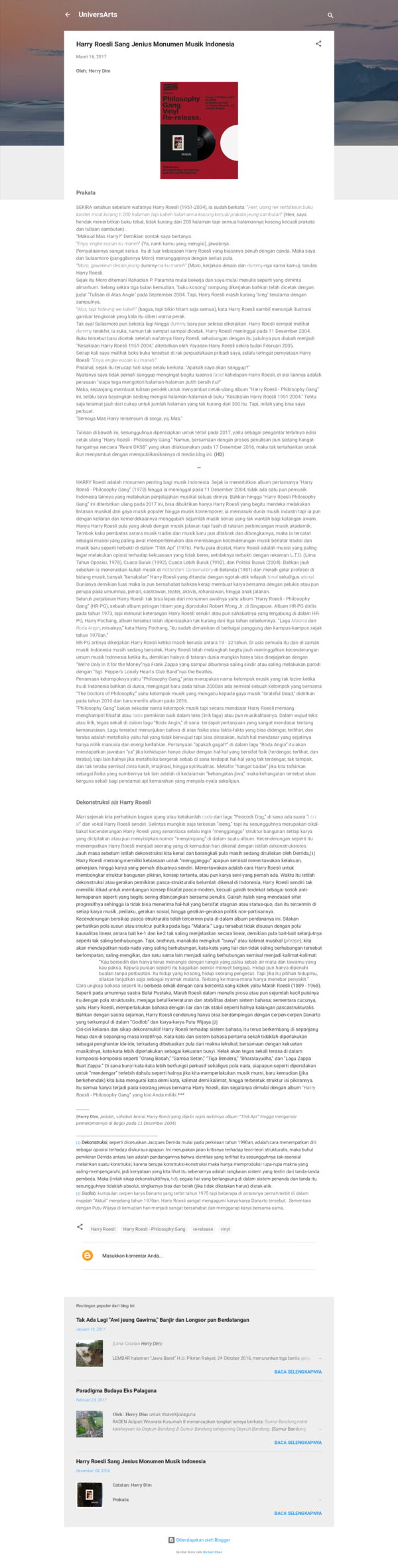 (PDF) Harry Roesli Sang Jenius Monumen Musik Indonesia