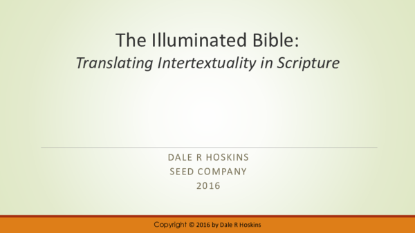 (PPT) Translating Intertextuality in Scripture-2024
