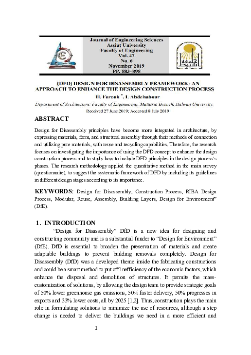 (PDF) DFD DESIGN FOR DISASSEMBLY FRAMEWORK AN APPROACH TO ENHANCE THE ...