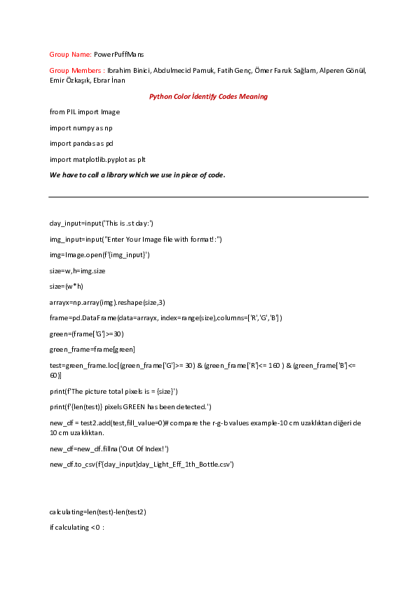(DOC) Python Color İdentify Codes Meaning