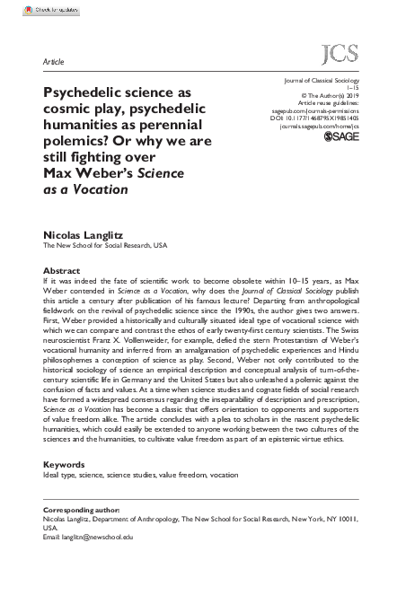 (PDF) Psychedelic science as cosmic play, psychedelic humanities as ...