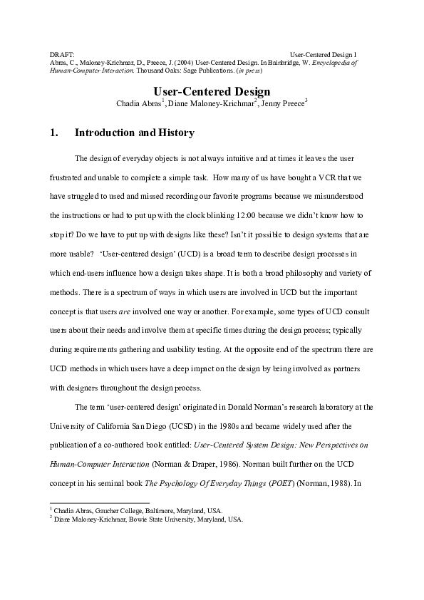 (PDF) User-centered design