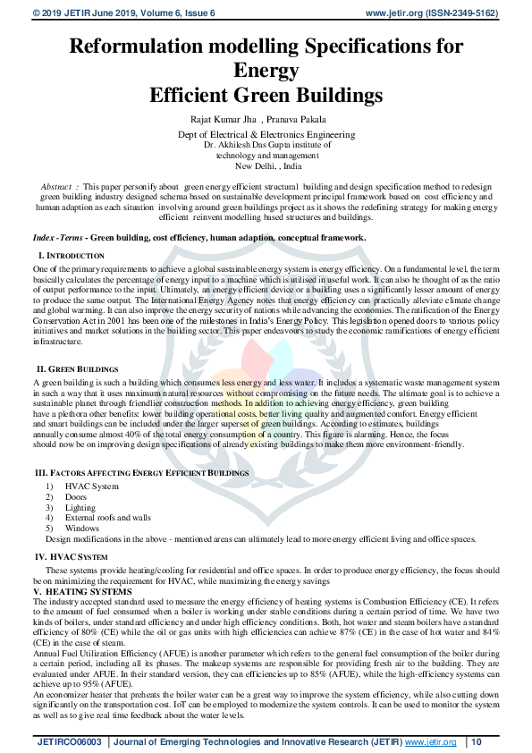(PDF) Reformulation modelling Specifications for Energy Efficient Green ...