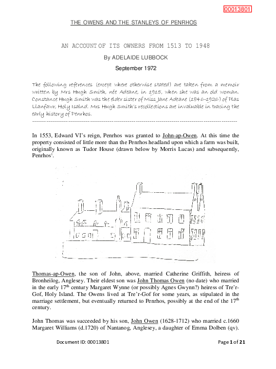 (PDF) The Owens and the Stanleys of Penrhos