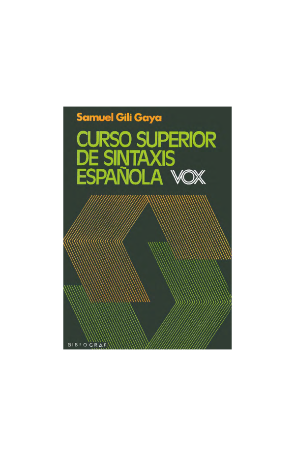 (PDF) Gili Gaya Samuel - Curso superior de sintaxis española