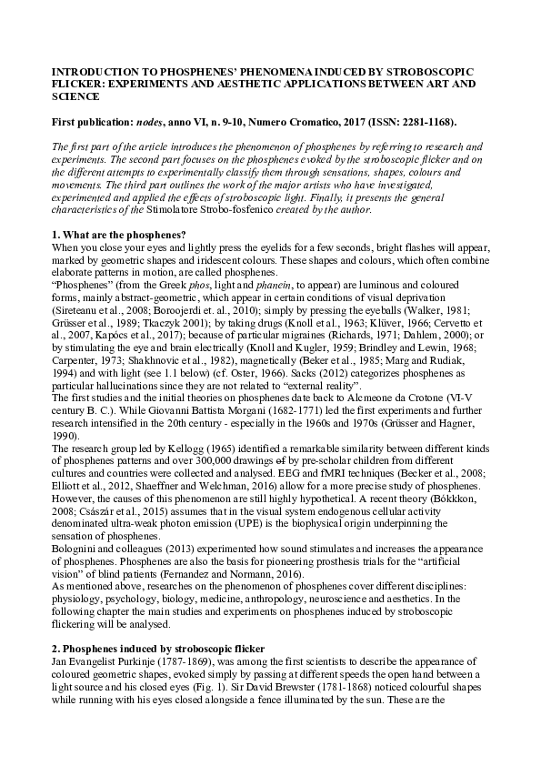 (PDF) Introduction to phosphenes’ phenomena induced by stroboscopic ...