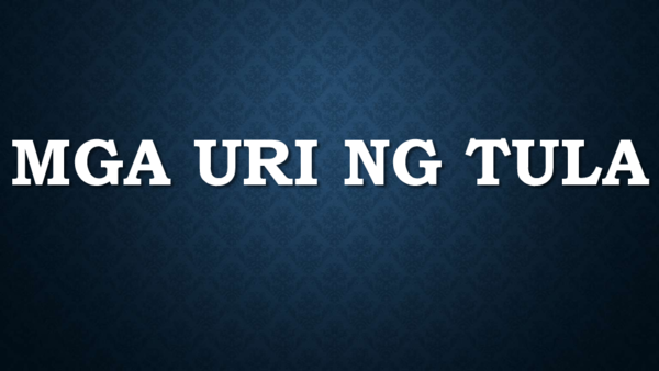 (PDF) MGA URI NG TULA