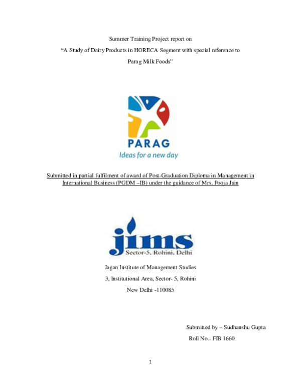 (DOC) Internship Project