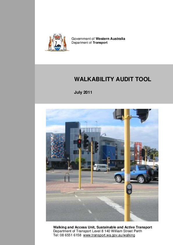 (PDF) Walkability Audit Tool July