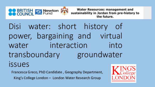 (PDF) Disi water: short history of power, bargaining and virtual water ...
