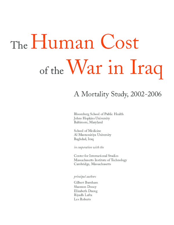 (PDF) The Human Cost