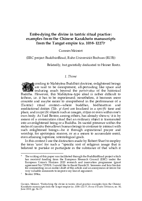 (PDF) 2019. "Embodying the Divine in Tantric Ritual Practice: Examples ...
