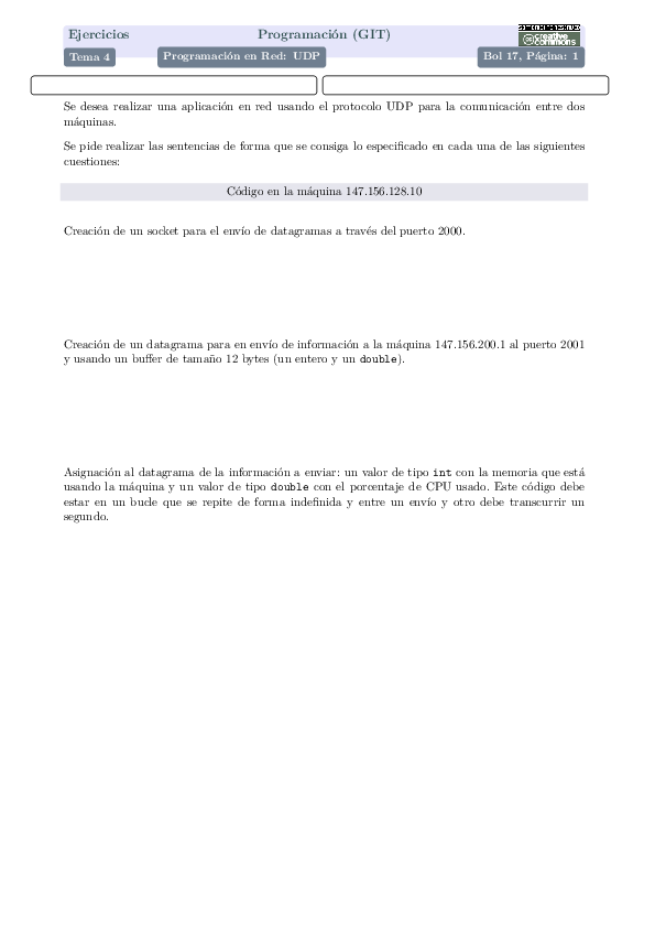 (PDF) Ejercicios Programación (GIT