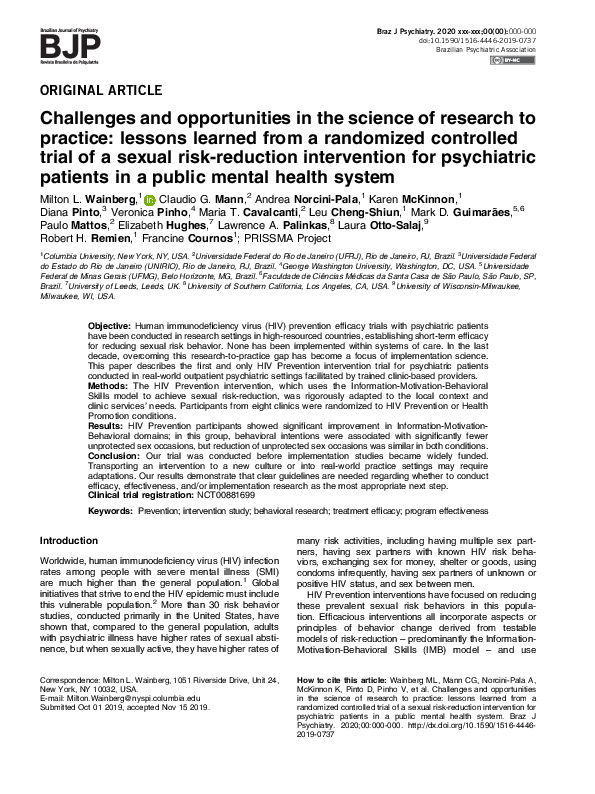 Pdf Challenges And Opportunities In The Science Of Research To Practice Lessons Learned From
