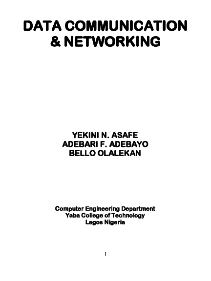 (PDF) DATA COMMUNICATION & NETWORKING