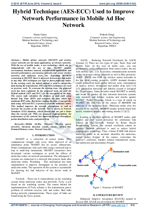 (PDF) Hybrid Technique (AES-ECC) Used to Improve Network Performance in ...