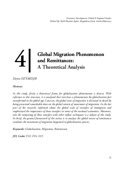 (PDF) Global Migration Phenomenon and Remittances A Theoretical Analysis